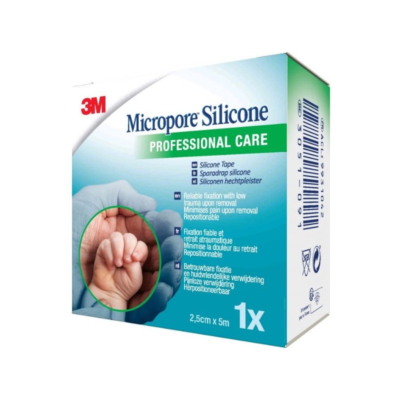 Micropore Silicone Tape 2,5cmx5m | 1pc